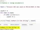 Count Numbers In A String Using Python