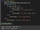 Leap Year Program In Python Using Function