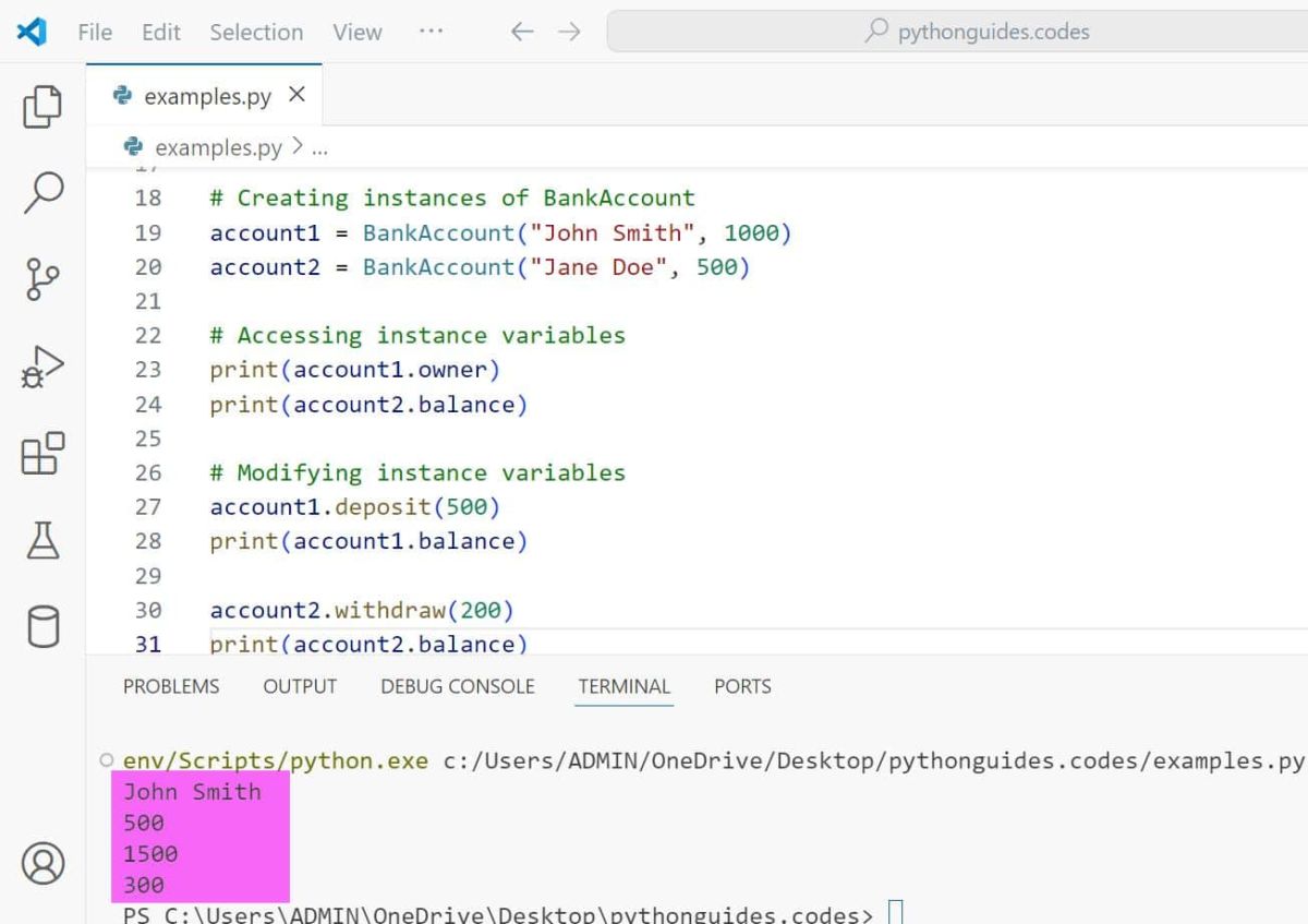 Difference Between Class And Instance Variables In Python