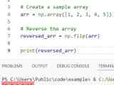 Reverse Numpy Arrays In Python