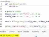 Python Program To Add Two Binary Numbers