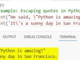 How To Use Escape Sequences In Python
