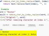 Remove A Character From A Python String By Index