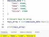 Convert A Python Dictionary To An Array