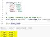 Convert A Python Dictionary To An Array