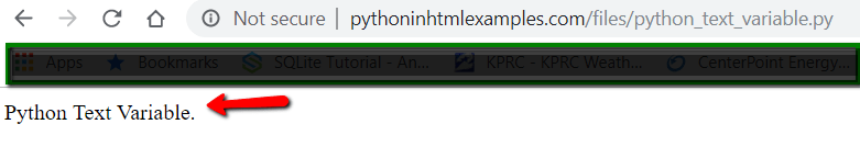 Pythontextvariable Python In Html Examples 8922