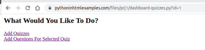 Python Project Online Quiz Management Adding Quizzes Python In