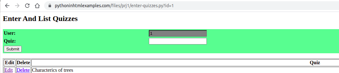 Python Project Online Quiz Management Adding Quizzes Python In
