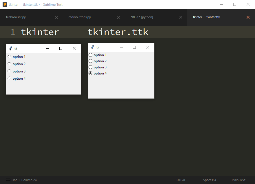 Tkinter vs TTK (better widgets) – python programming