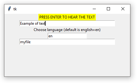 Google text-to-speech : example of GUI to create mp3 from text – python ...