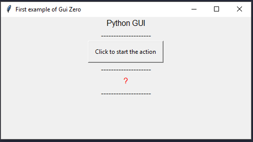 GUI zero (compared to tkinter) – python programming