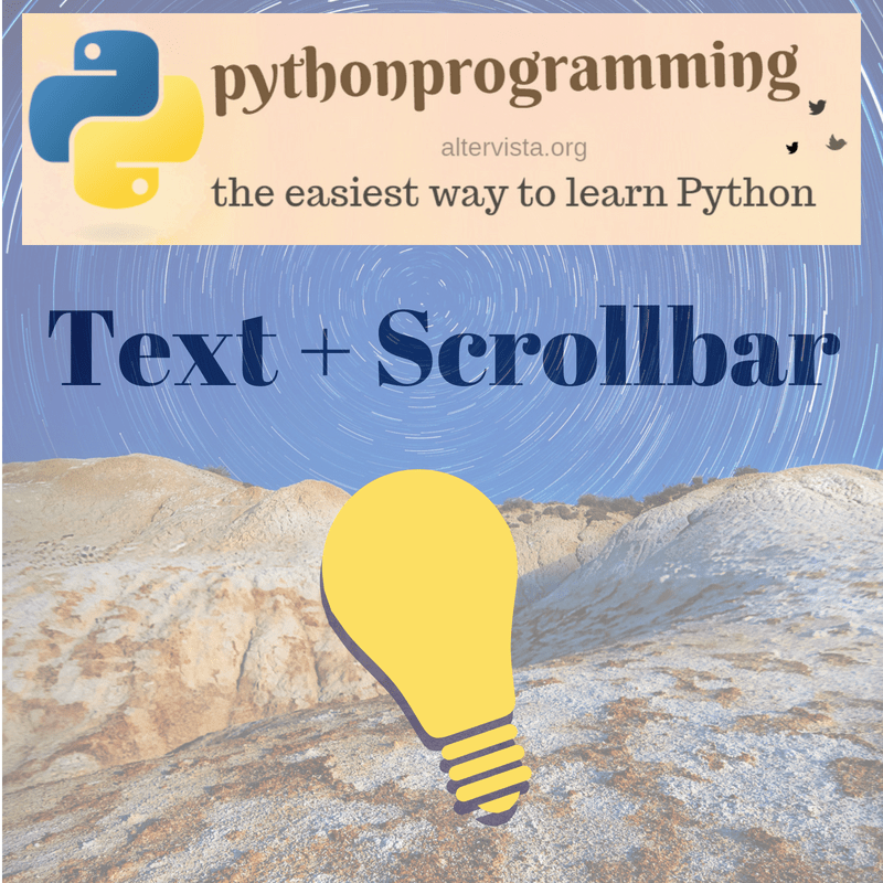 Tkinter A Text With A Scrollbar Python Programming