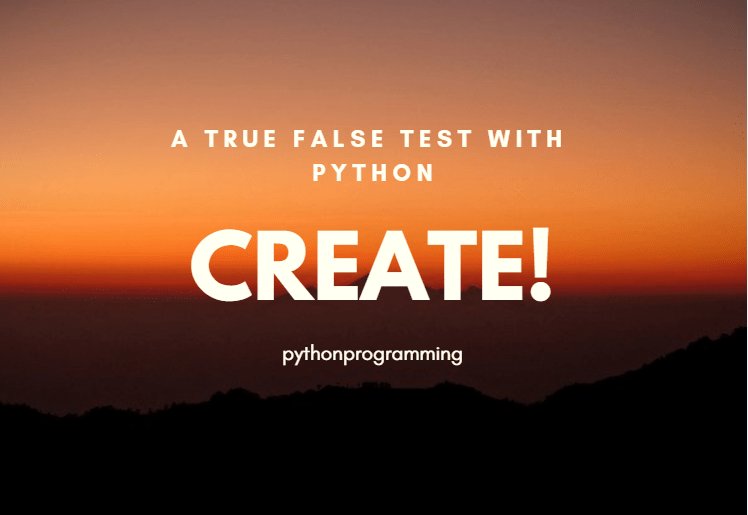 create – python programming