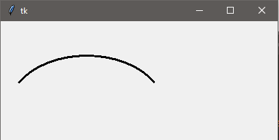Create an arc with Python and tkinter in a canvas | python programming