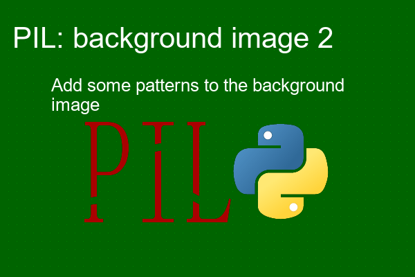 PIL – Drawing points patterns on Image – python programming