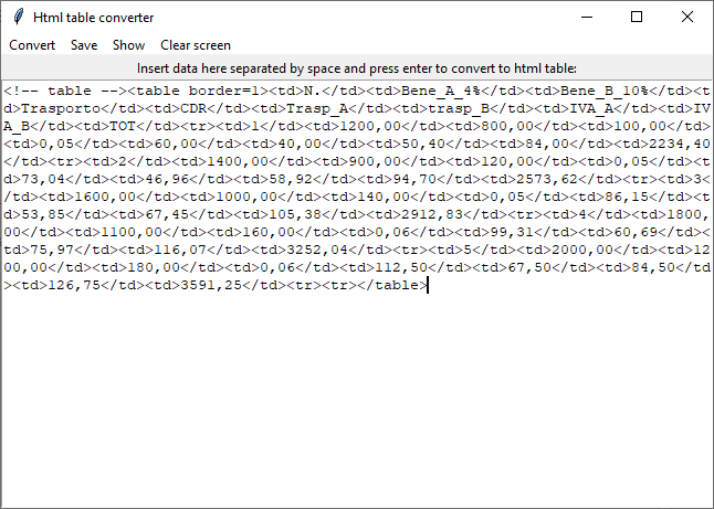Create And Html Table With Python And Tkinter Python Programming 