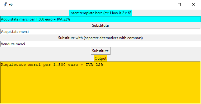 Test maker tkinter app: infinite exercises from only one template ...