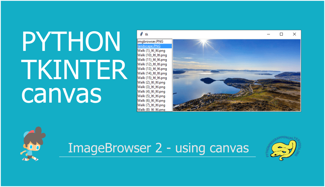 Tkinter: ImageBrowser 2 – with canvas – python programming