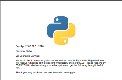 Make a formal letter in pdf with Python and reportlab – python programming