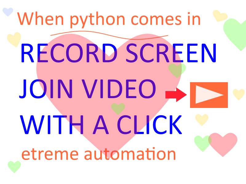 Record the video screen and join mp4 with ffmpeg – python programming
