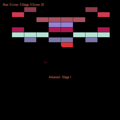Arkanoid 2.7 with Pygame – Mouse control – python programming