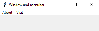 How to add a menubar to a tkinter window – python programming