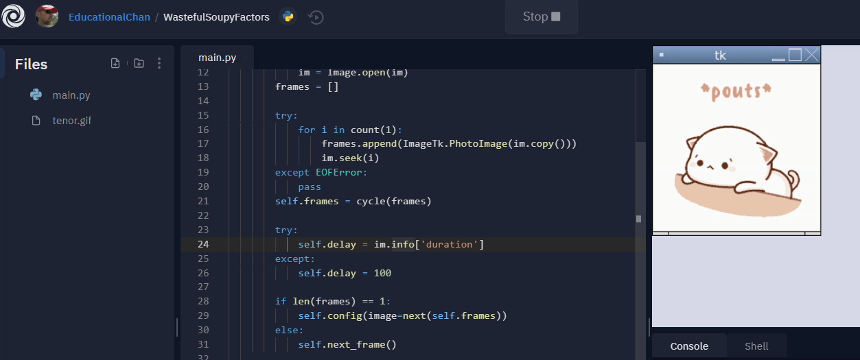 Animate In Tkinter Python Programming