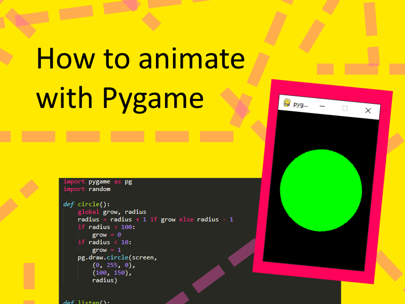 How to make a simple animation with Pygame – python programming