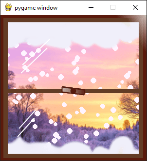 Making snow and rain effects with pygame and particle | python programming