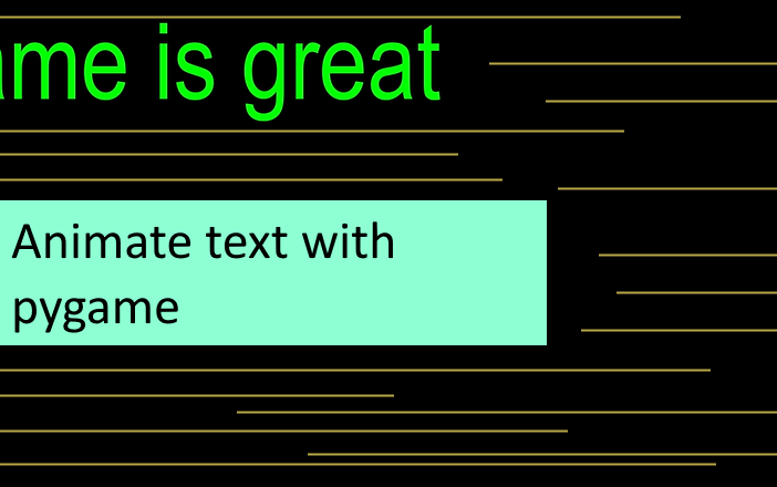 How To Animate A Text In Pygame Python Programming