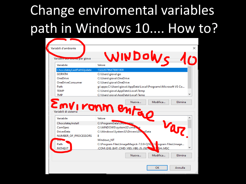 How to change enviromental variables path in Windows 10 – python ...