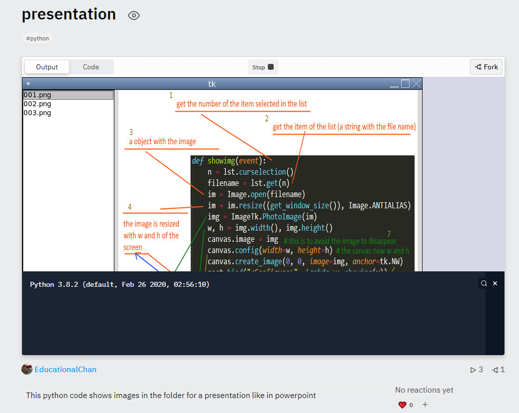 How to make a Presentation with Python and tkinter on Repl.it – python programming