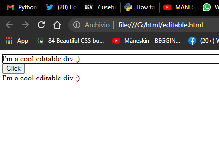 How to get the content of an editable div in javascript – python ...