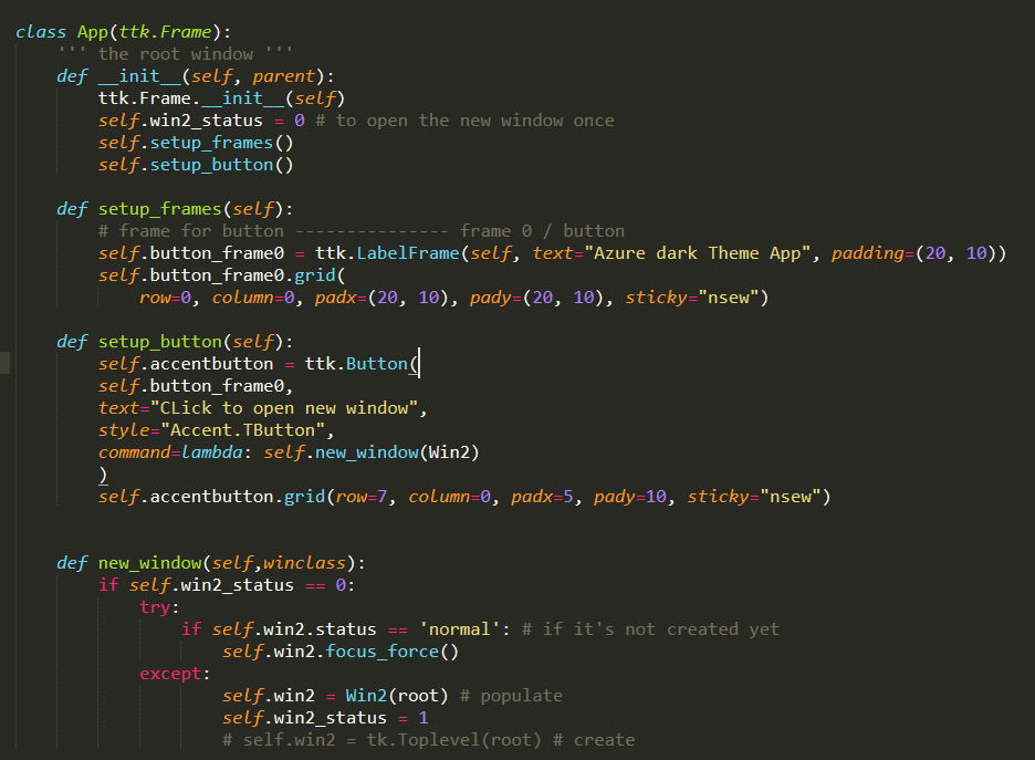 Open More Window With Tkinter And Azure Dark Theme Python Programming