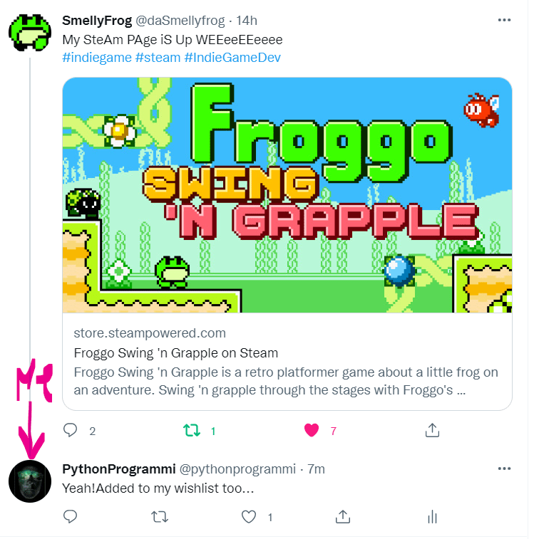 Froggo Sing n Grapple, made with Pygame, is on Steam – python programming