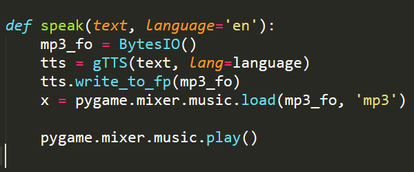 How to create audio using text with pygame and google text-to-speech – python programming