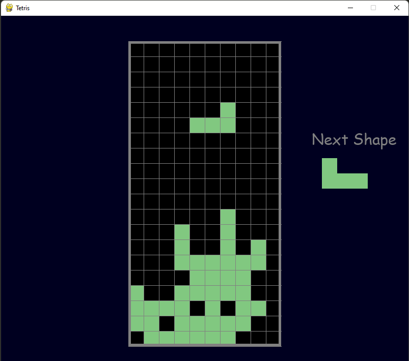 Tetris Made With Pygame Python Programming
