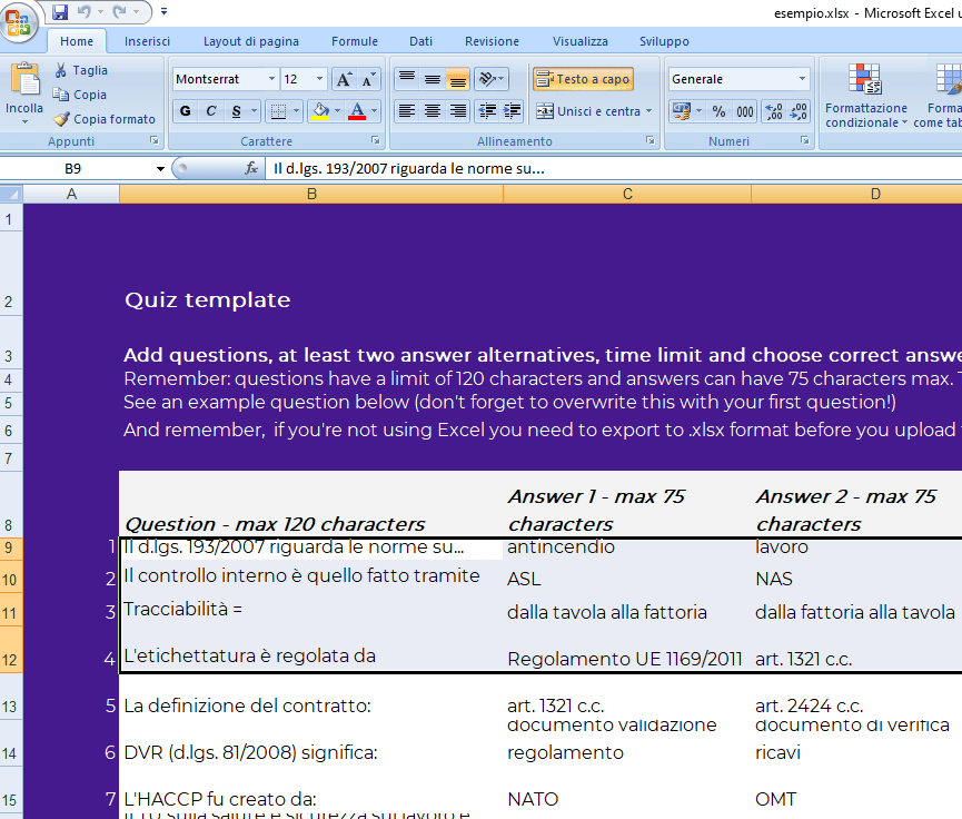 How to create an xlsx file with questions for Kahoot easily with python – python programming