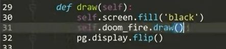 How to make Doom fire with Pygame | python programming