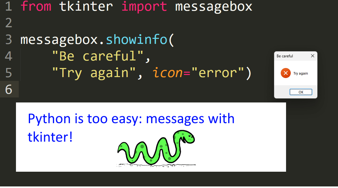 How To Show A Message In Pyton Python Programming 3192