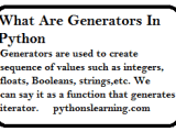 Generators In Python Geeks For Geeks Pythonslearning