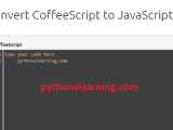 How To Convert Coffeescript To Javascript Pythonslearning