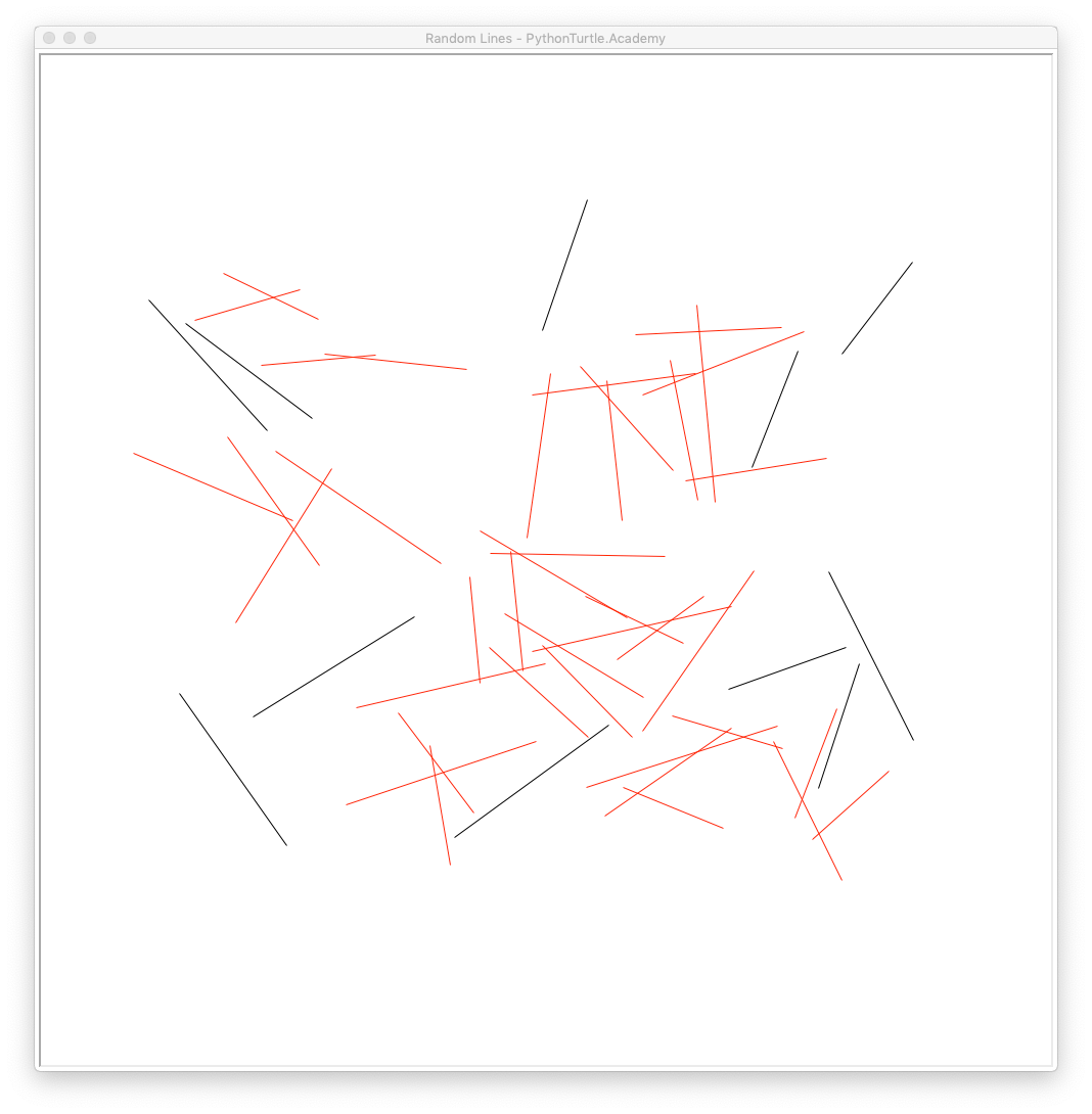 Random Intersecting Lines With Python Turtle Python And Turtle