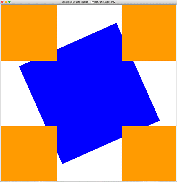 Breathing Square Illusion with Python Turtle – Python and Turtle