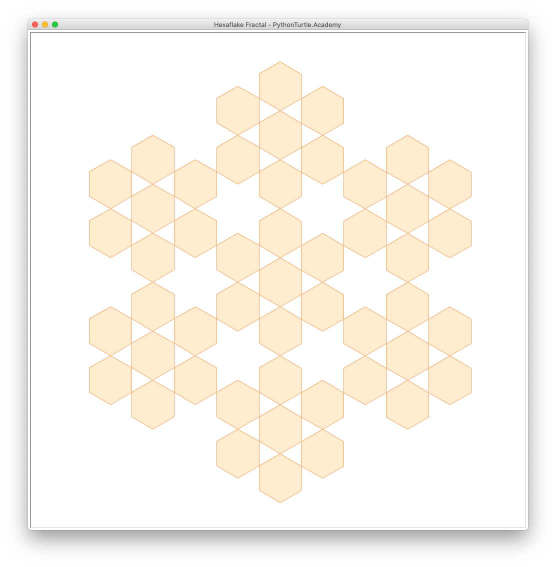 Hexaflake Fractal With Python Turtle Source Code Python And Turtle 8025