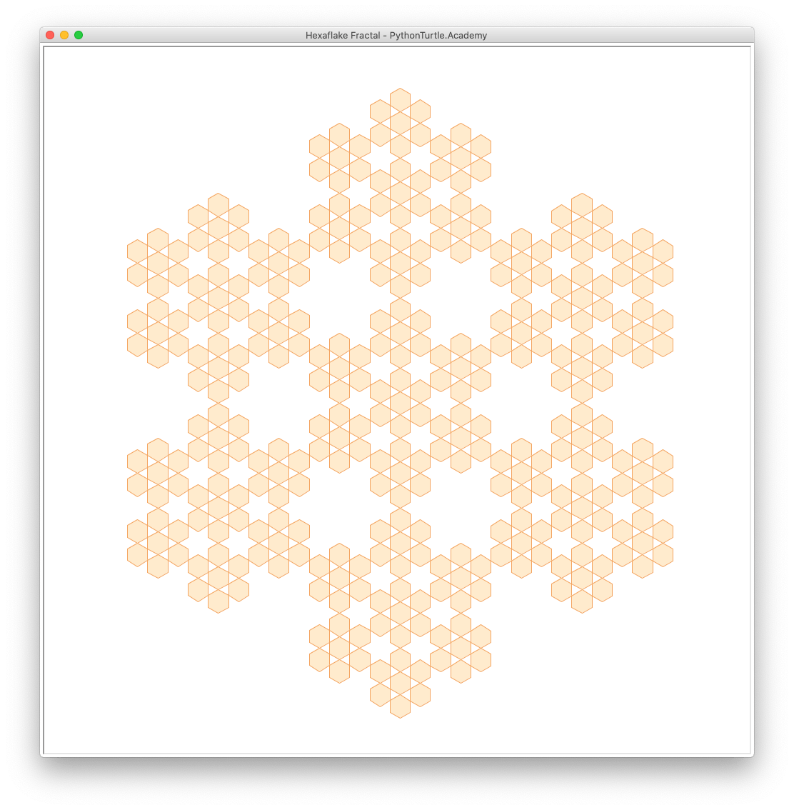 Hexaflake Fractal With Python Turtle Source Code Python And Turtle 