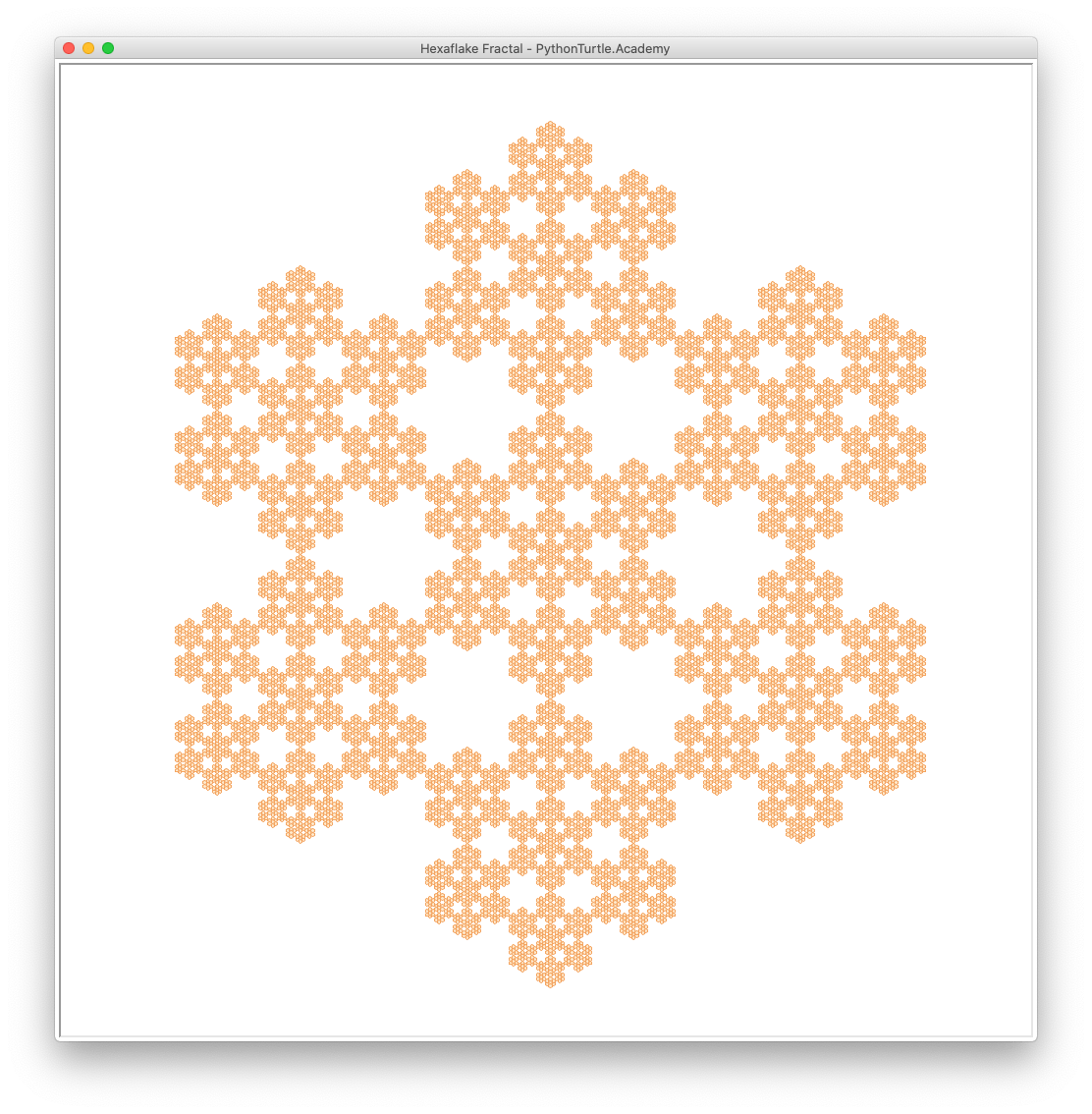 Hexaflake Fractal With Python Turtle Source Code Python And Turtle