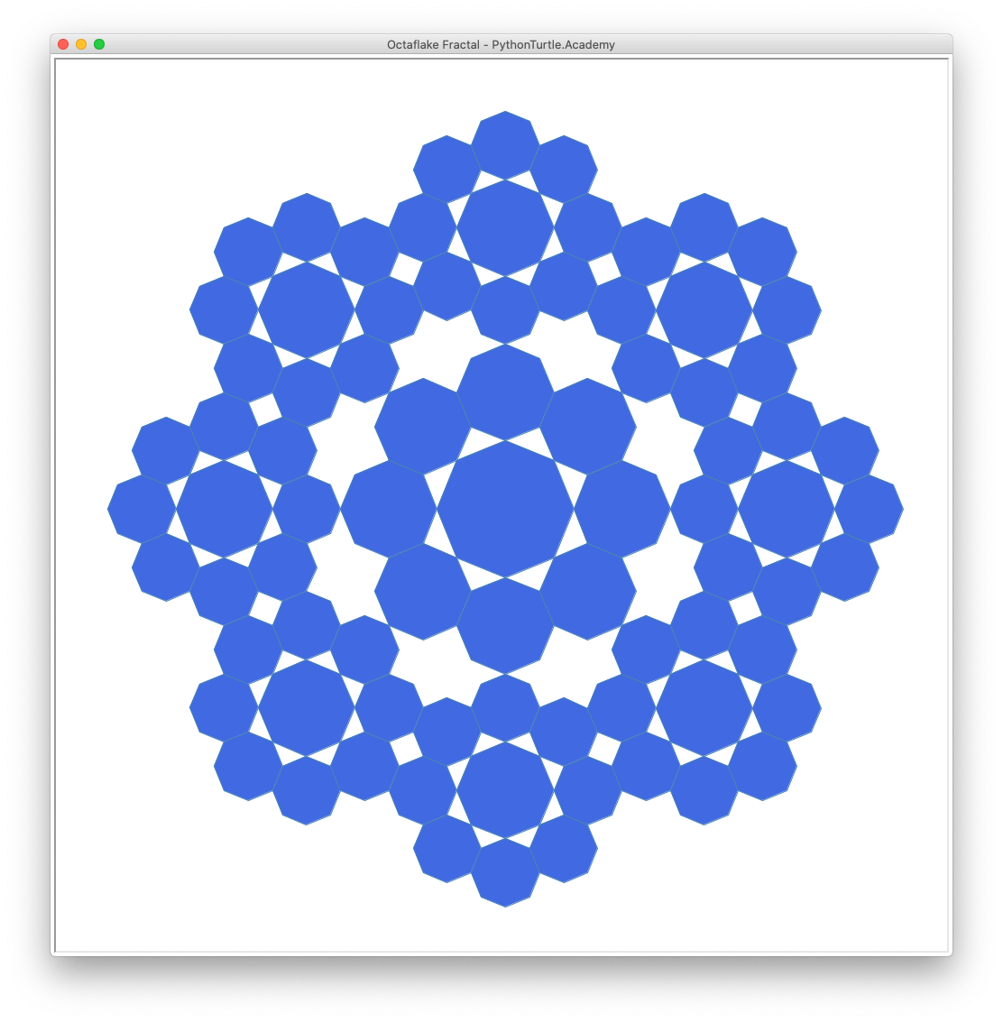 Octaflake With Python Turtle Source Code Python And Turtle 1509