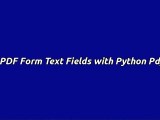 Extract Pdf Form Text Fields With Python Pdfreader
