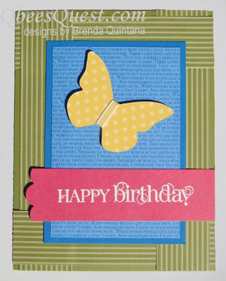 Two Butterflies Pop-up Card - Qbees Quest